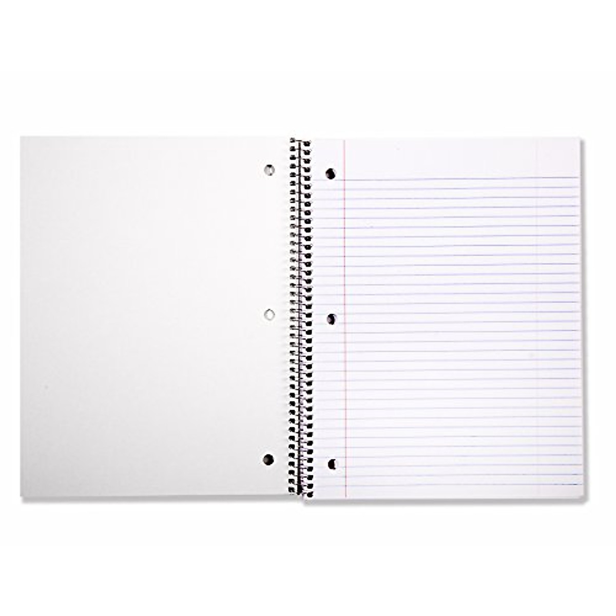 Amazon Basics Wide Ruled Wirebound Spiral Notebook, 70-Sheet, 5 Pack, Multicolor