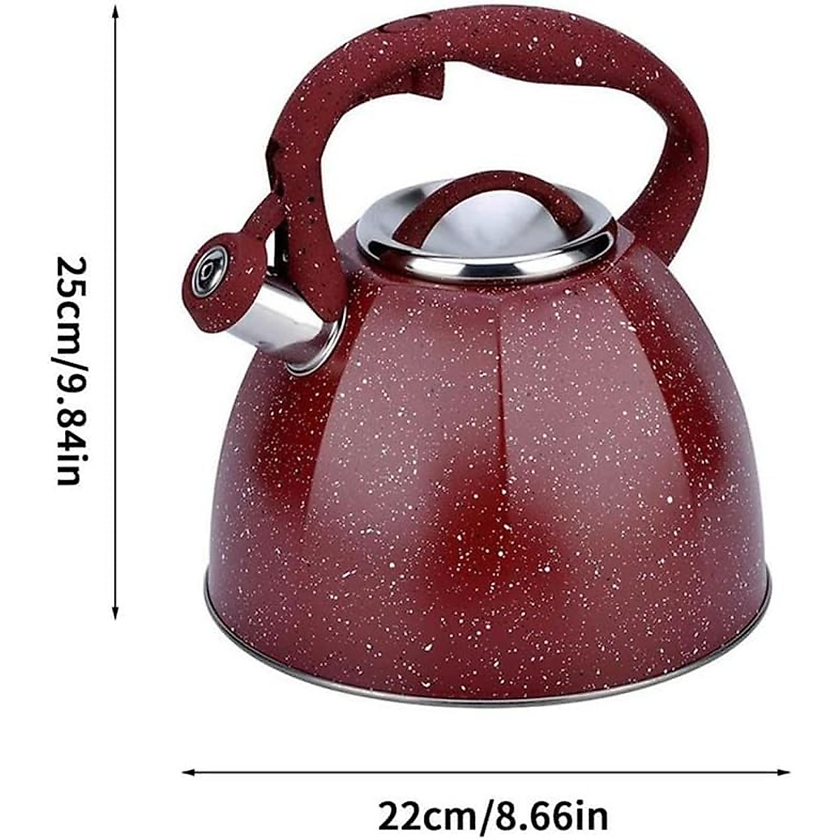 Stove Top Kettle Whistling Tea Kettle 3.7L Teapot For Stove Top Stainless Steel Whistle Teapot Hot Water Quick Boil With Heat Resistant Handle Kettle Stovetop Tea Kettle Stovetop (Color : Red, Size