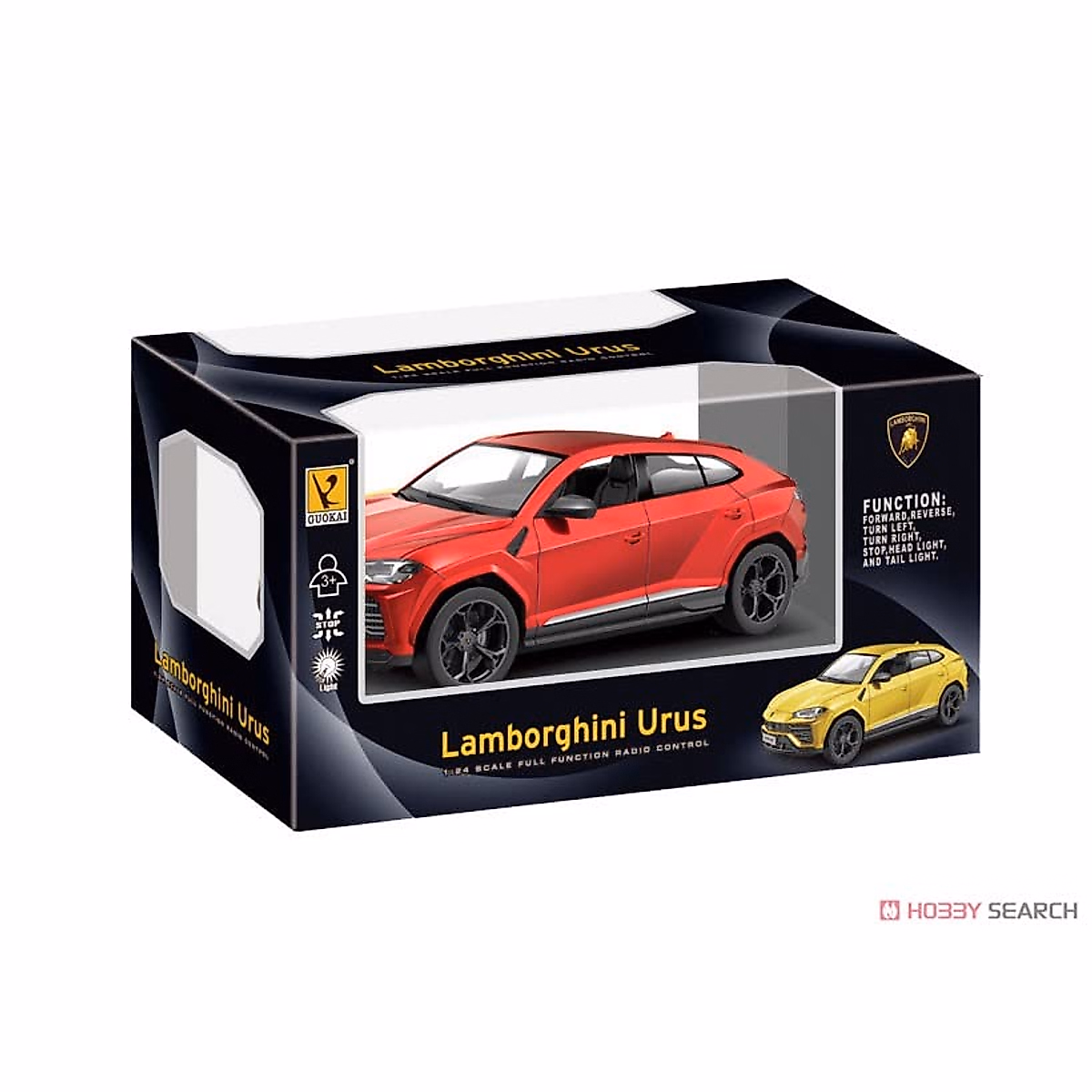 100 CLASSIC Licensed Remote Control Car Lamborghini Urus Series Compatible 1:24 Scale Full Function Electric Sport Racing Hobby Toy Car (Red, 1:24)
