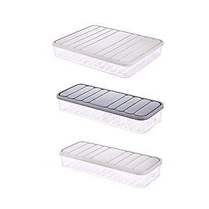 Food Storage Containers Household Dumpling Storage Box Multi Layer Food Grade Quick Freezing Box Disposable Meal Prep Containers with Lids (A, One Size)