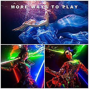 LUXCEO P120 RGB Handheld Photography Light, APP Control 1350 Lumen LED Video Light Wand 360°Full Color 12 Lighting Modes CRI≥95 IP68 Waterproof Built-in Rechargeable Battery 3000k 5750k Colorful Stick