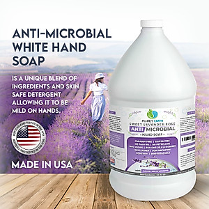 Plainly Earth Antimicrobial Liquid Hand Soap (64 Oz) - Antibacterial Soap Refill - Hand Soap Refill Bottle - Cruelty Free Moisturizing Soap, Sweet Lavender Rose