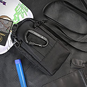 FIREDOG Smell Proof Bag, Odor Proof Pouch Dog Tested Mini Stash Crossbody Bags for Travel Storage (Black)