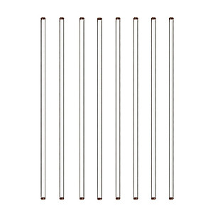 Burry Life Science Glass Stick 12" Length Stir Rod with Both Ends Round 8pcs/pk
