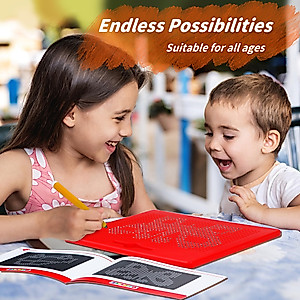 MAGBLOCK Magnetic Drawing Board Kids Writing Pad with Magnet Pen, Portable Educational Toys for Toddlers Kids Boys and Girls,Gifts Ideal for Travel and Road Trips (8.58in x6.89in)