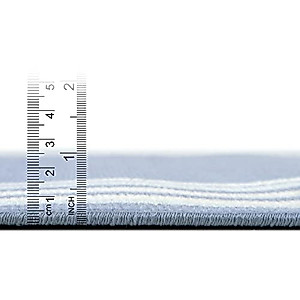 Unique Loom Lotus Collection Area Rug - Guyana (5' x 8' Rectangle, Blue/Light Blue)