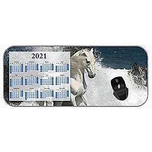 XXL 2021 Calendar Office Mouse Pad Animal Horse Reef Surf Gaming Mouse Pad Large XXL