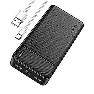 AsperX [ 5V 3A Fast Charging 20000mAh Portable Charger Power Bank [ USB C Out & in ] [ Dual USB A ] High-Speed Ultra Compact External Battery Pack for iPhone, Samsung, Android and More