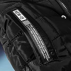 MODNTOGA Toddler Baby Boys Autumn Winter Down Jacket Coat Warm Padded Thick Outerwear Clothes Snowsuit Fleece (Black, 2XL(3-4 Years)