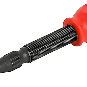 ARES 10022 - Automatic Center Punch - 5-Inch Adjustable Spring-Loaded Tool - Anti-Slip Knurled Grip - Durable S2 Steel Tip