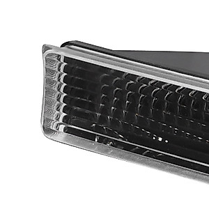 SPEC-D TUNING Black Housing Clear Lens Bumper Corner Lights Compatible with 1999-2004 Ford F250 F350 F450 F550, 2000-2005 Excursion, L+R Pair Assembly