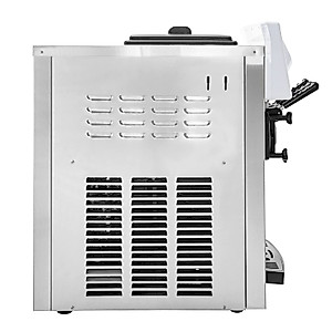 VEVOR Commercial Soft Ice Cream Machine, 3 Flavors Ice Cream Machine w/Pre-Cooling, 5.3-7.4 Gal/H Gelato Machine Commercial, 2200W Countertop Commercial Yogurt Maker Machine, w/LCD Intelligent Panel