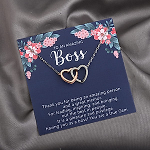 Boss Necklace Best Boss Ever Gift For Boss Female Thank You Boss Gift Manager Supervisor Gift Boss's Day Gift (TO AN AMAZING Boss)