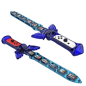 EJGAME Switch Sports Accessories,Game Sword Compatible with Switch Sports Chambara (Swordplay)/Legend of Zelda: Tears of the Kingdom/Skyward Sword HD,with 12 Game Card Slots(1 Pack)