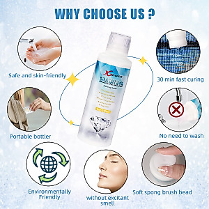 Diamond Painting Sealer 240ML Diamond Painting Glue with Spong Head 5D Diamond Painting Art Glue Sealer Accessories Permanent Hold & Shine Effect for Diamond Painting and Puzzles(8 OZ)