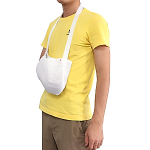 ROSENICE Arm Sling Mesh Adjustable Shoulder Medical Sling for Broken Arm(White)