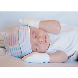 White Newborn Baby Mittens by Nurses Choice (Includes 6 Pairs of No Scratch Cotton Mittens)