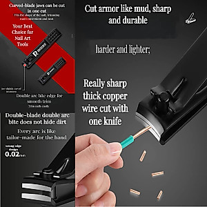 Nail clippers set matte stainless steel 2 pcs fingernail clippers &slant edg Toenail Clipper Cutter Metal Case .The best gift nail clippers for men and women