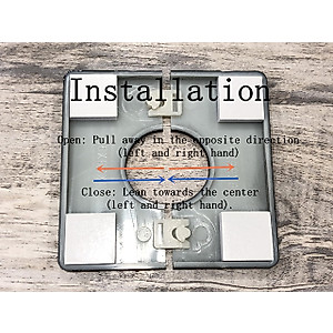 Tsnamay 4 Pcs Wall Split Flange, ABS Square Self-Adhesive Escutcheon Plate Buckles Design for 1.3"/33mm Diameter Pipe