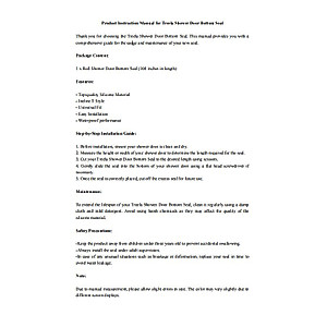 Shower Door Bottom Seal 108 Inch Shower Door Seal Strip Silicone Shower Bottom Waterproof Door Sweep Replacement Seal for Home Bathroom Shower (Clear, Incline T Style)