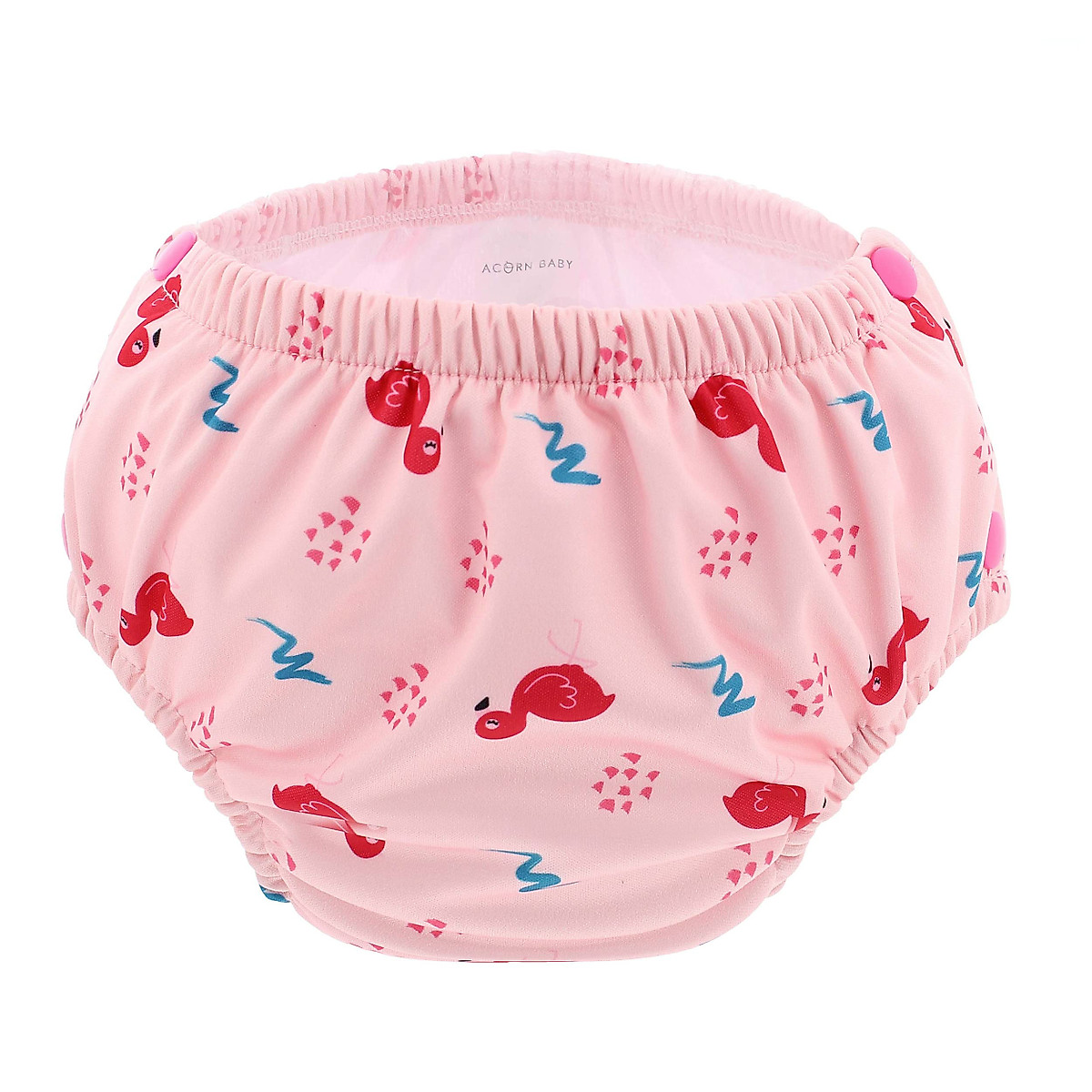 Acorn Baby Toddler Swim Diaper Size 5 and 6 Adjustable - Pink Flamingo Swimmers Reusable Toddler Swimming Diaper