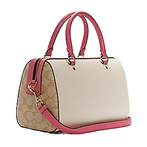 Coach Rowan Crossbody In Signature Leather Canvas (Confetti Mango)