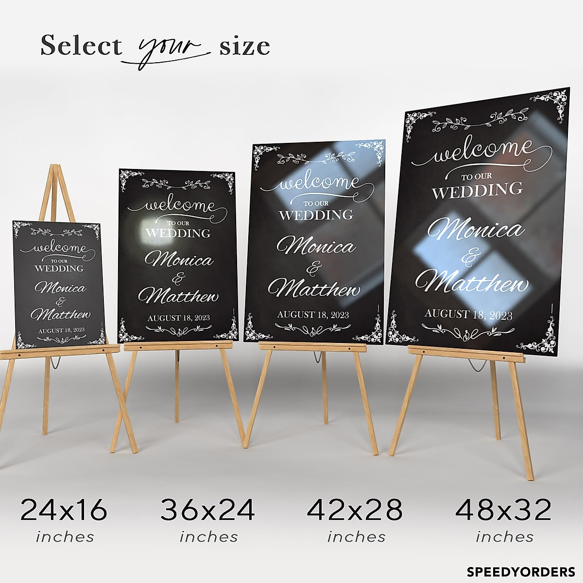 Welcome to Our Wedding, Custom Wedding Sign, Wedding Welcome Sign, Chalkboard Sign, Wedding Party Signs, Handmade Party Supply, Custom Banner and Sign