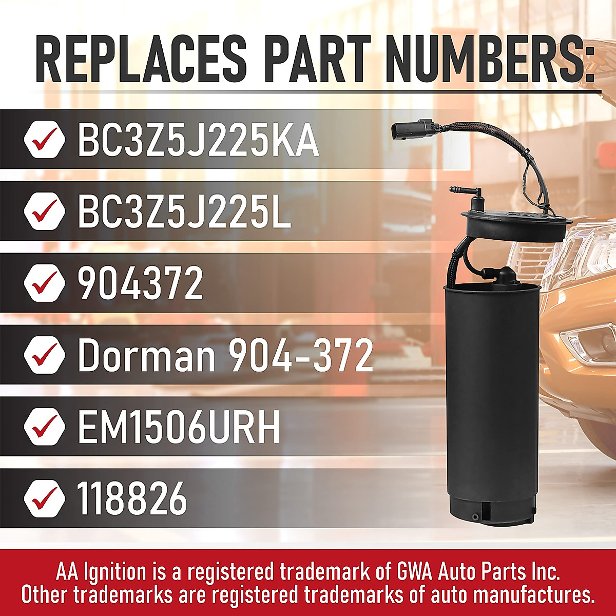 Diesel Exhaust Fluid Reservoir Heater Kit - 6.7L V8 DEF - Compatible with Ford F-250, F-350, F-450, F-550 Super Duty 2011, 2012, 2013, 2014, 2015, 2016 - Replaces BC3Z5J225KA, BC3Z5J225L, 904372