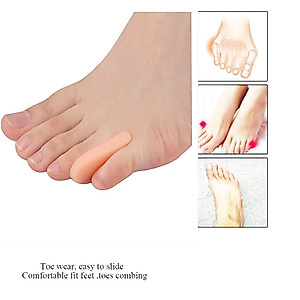 Yimanduo 10 Pcs Pinky Toe Separator, Little Toe Straightener Gel Toe Spacers for Men Women Walking, Running, Overlapping, Bunion Corrector and Bunion Relief