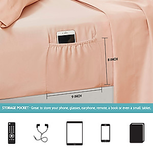 Comfort Spaces Vince Reversible Bed In A Bag - Trendy Casual Geometric Quilted Cover, All Season Down Alternative Cozy Bedding, Matching Sham, Full, Reversible Coral/Gray 9 piece