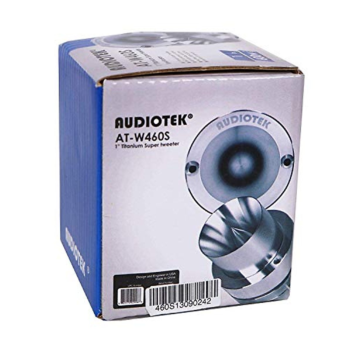 Audiotek W460S 600 Watt Titanium Super Car Bullet Tweeter 1 Pair - 8 Ohm with Built in Capacitor Filter - Pack of 2
