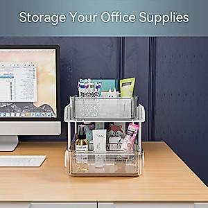 Storage with 4 Drawers - Plastic Dresser with Large Capacity, Organizer Unit for Bedroom, Living Room & Closets - Sturdy Frame, Easy Pull Plastic Bins&Foldable Design