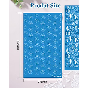Puocaon Butterfly Clay Silk Screen - 6 Pcs Reusable Cactus Silk Screen Stencils for Polymer Clay Earrings Making, Boho Leaves Hibiscus Syriacus Flower Silk Screen Stencils for Polymer Clay Jewelry
