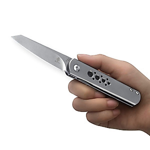 Kizer Pocket Folding Knife Front Flipper Reverse Tanto S35VN Blade Titanium Handles EDC Knife, Foldable Outdoor Carry for Men Women Gift, Feist Ki3499S