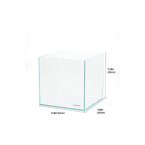Landen 30C 6.6 Gallon Rimless Low Iron Aquarium Tank, W11.8×D11.8×H11.8 in(30x30x30cm) 5mm Thickness with Nano Foam Leveling Mat Included