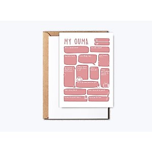 HKDesignGift My Omie Card - Mothers Day Card - Funny Birthday Day Gift - Personalised Fill In The Blanks Keepsake Card - Omie Gift From Son Daughter - Grandchildren