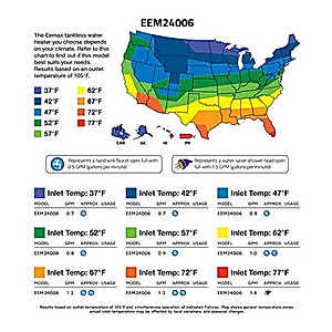 Eemax EEM24006 Electric Tankless Water Heater, 6KW, Blue