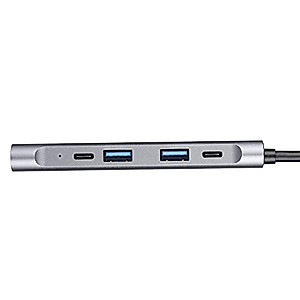 USB C Hub HDMI Adapter, 5 in 1 Type C Docking Station Transmitter for Data Transmission, 60W PD Charging, USB 3.0 Rate 5Gbps, USB 2.0 Rate 480Mbps