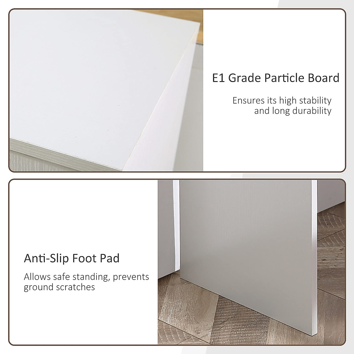 HOMCOM L Shaped Computer Desk, 180° Rotating Corner Desk with Storage Shelves, Drawer and Cabinet, Study Workstation for Home Office, White