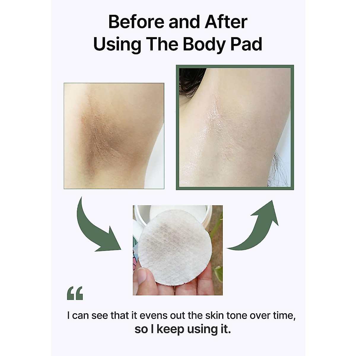 celimax Ji.Woo.Gae ONE STEP Body Brightening Pad | Exfoliating Pad for Body, For Armpit Under Arm, Knee & Elbow, with Green Tea & White Truffle,110ml (60 pads)