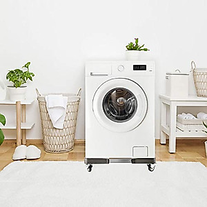 HOZEON 2 Pack Washing Machine Furniture Dolly, Telescopic Movable Trolley with 4 Locking Swivel Wheels Adjustable Moving Cart Heavy Duty Stand Base for Refrigerator Dryer, 480 lb