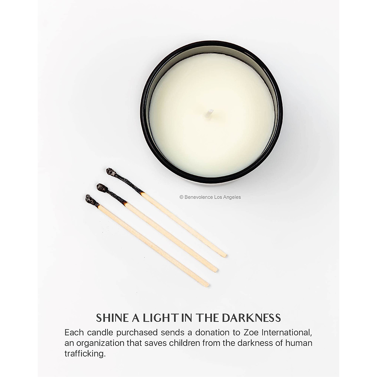 Benevolence LA Rose & Sandalwood Scented Candle | 8 oz Scented Candles for Home Scented | Natural Soy Candles Gifts for Women | 45 Hour Burn Aromatherapy Candle | Summer Candles