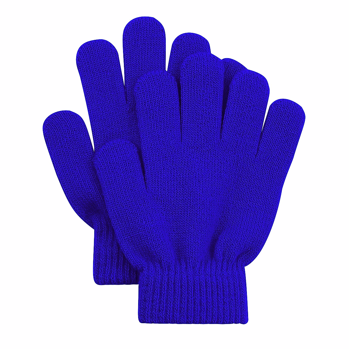 6 Pairs Kids Magic Gloves Winter Warm Full Fingers Gloves Soft Knitted Mittens for Baby Boys Girls Maroon&Plum&Green