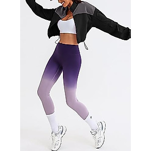 Herseas Women's Black Color Block Fleece Short Workout Jacket Warm Winter Long Sleeve Full Zip Stand Collar Fashion Sherpa Crop Coat Small 4 6