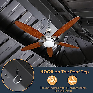 BACKYADOOR 10x12 Hardtop Gazebo, Hardtop Gazebo with Mosquito Netting and Curtains, Hard Top Metal Gazebo for Backyard, Deck, Poolside （Gray）