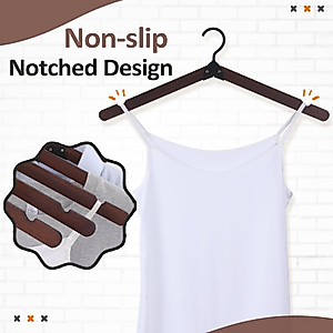 Edergoo Foldable Hangers 8 Pack, Travel Hangers Foldable for Suitcase, Foldable Hangers Space Saving for Travel, Portable Folding Clothes Hangers Travel Accessories, Collapsible RV Hangers for Trip