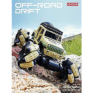 LOOZIX 1:16 Alloy Gesture Sensing Remote Control Car, Hand Controlled RC Car 360° Rotating 4WD 2.4Ghz RC Monster Trucks Stunt Vehicle Rechargeable Batteries for Kids