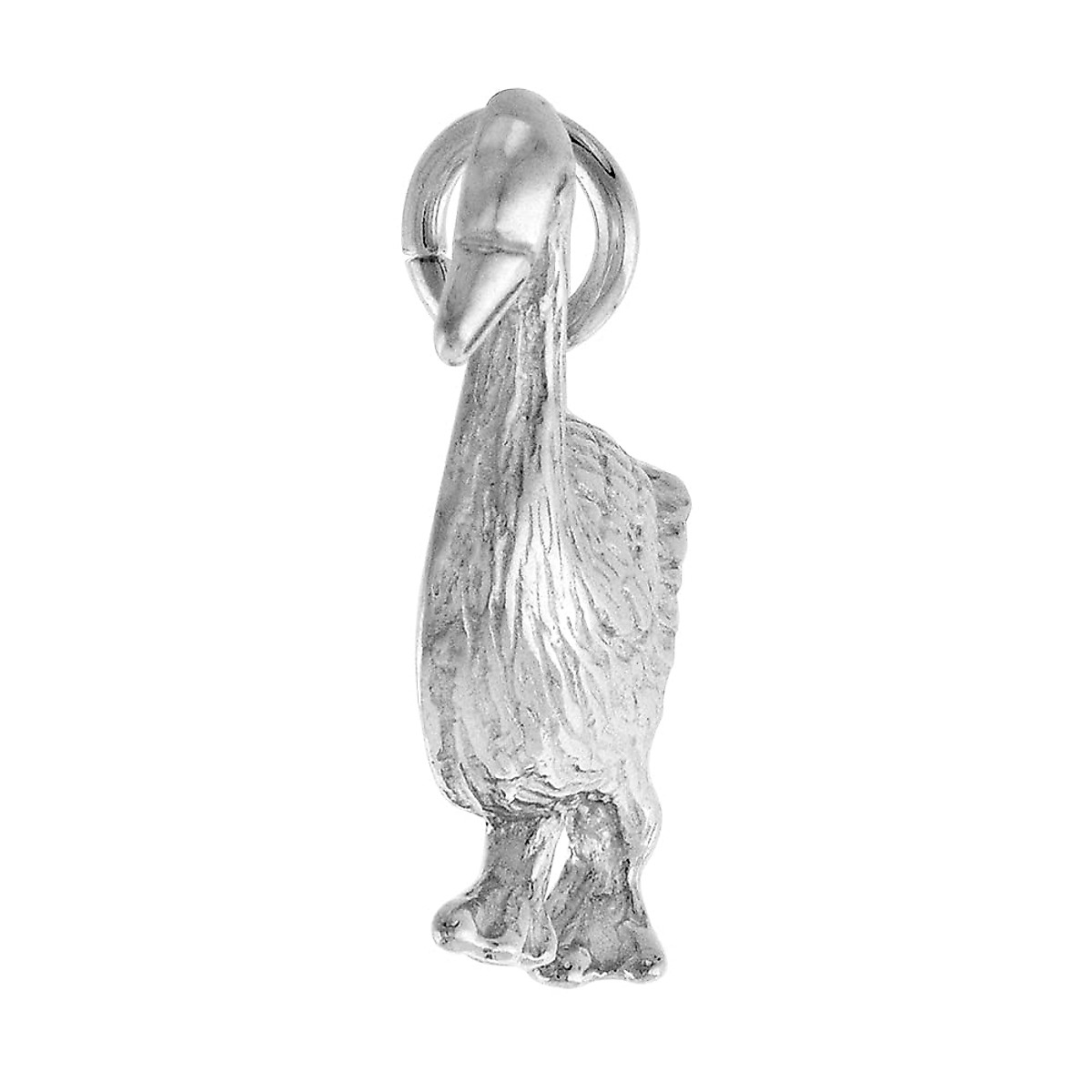 Sterling Silver Goose Pendant 1 inch Tall No Chain