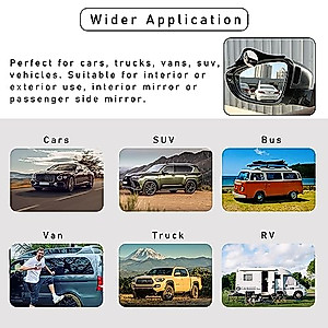 Kewucn 2PCS Bat Shaped Car Mirror Blind Spot Mirror Rain Cover, Carbon Fiber Rear View Side Mirror Rain Eyebrow, Universal 2 In 1 Functional Mirror Rain Protector for Car SUV Truck (Black)