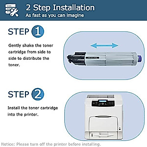 Leize Compatible SP C430A Toner Cartridge Replacement for Ricoh Aficio SP C440DN SP C430DN SP C430 SP C431DN SP C431 SP C440 Printers for Ricoh 821105 821106 821107 821108 Ink [4Pack-KCMY]